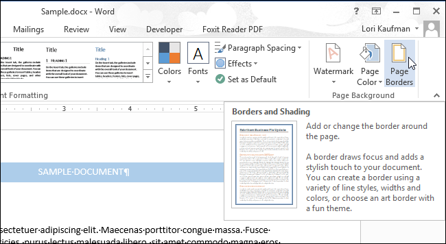 How to Add a Border to an Entire Page in Word