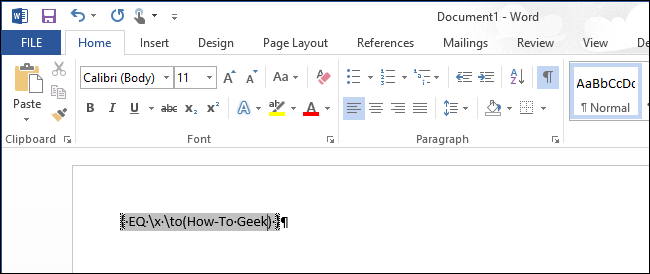 How to Overline Text in Word