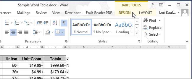 How to Add Shading to Table Cells in Word