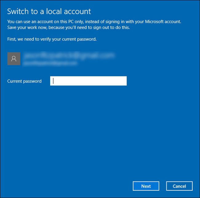 How to Revert Your Windows 10 Account to a Local One (After the Windows ...