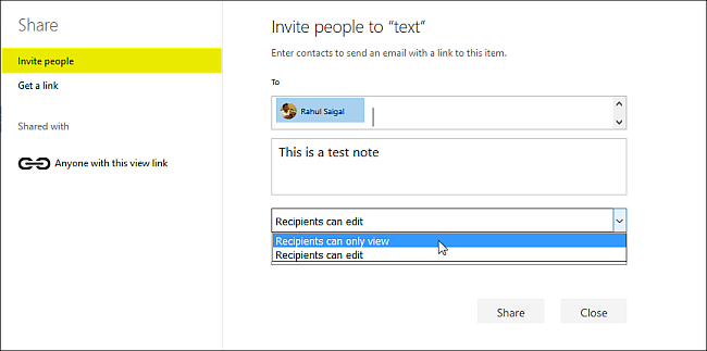 How to Share Files and Folders from OneDrive in Windows 10