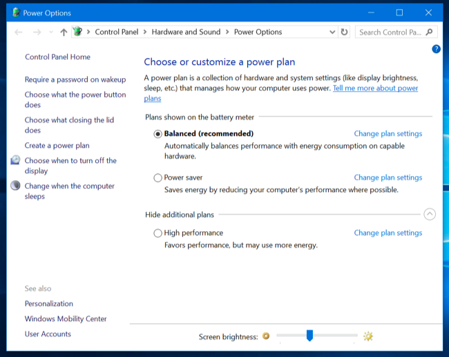 Should You Use the Balanced, Power Saver, or High Performance Power ...