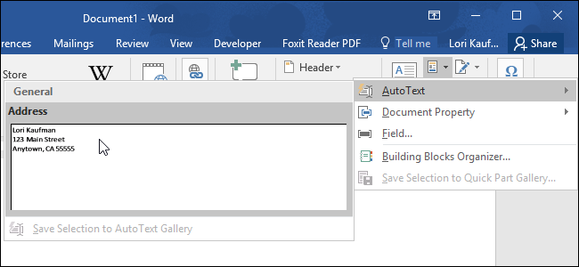 How to Quickly Insert Blocks of Text in Microsoft Word with AutoText