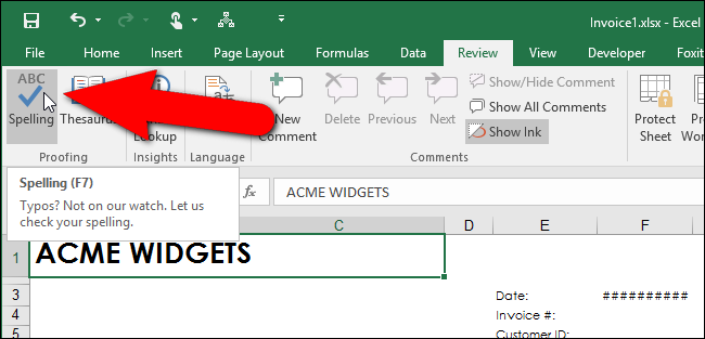 How to Spell Check Worksheets in Excel