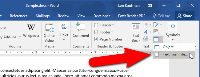 How to Insert the Contents of One Word Document into Another