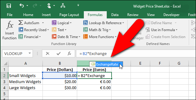 How to Assign a Name to a Range of Cells in Excel