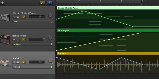 How to Automate Volume, Panning, and Other Effects in GarageBand