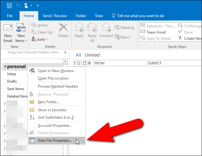 How To Set A Password On Your Outlook Data File