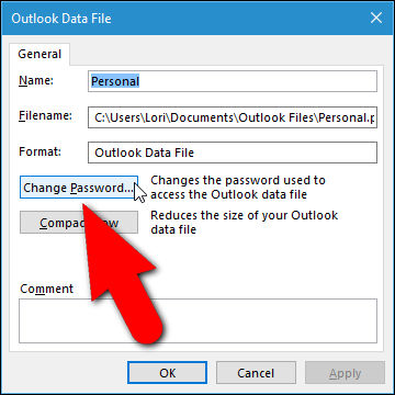 How to Set a Password on Your Outlook Data File
