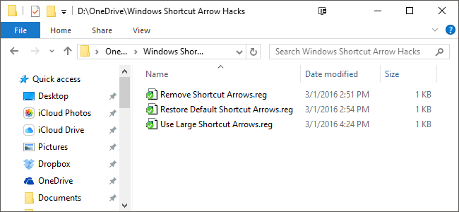 How to Remove (or Change) Arrows on Shortcut Icons in Windows 7, 8, and 10