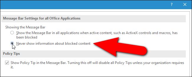 How to Disable the Security Warning Message Bar in Microsoft Office ...