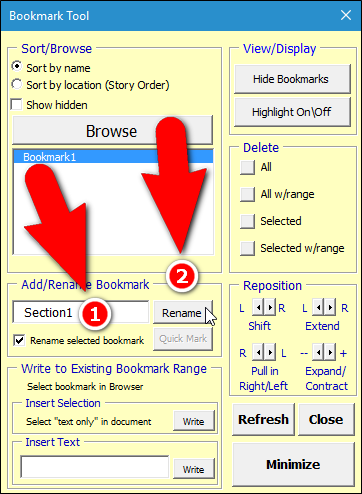 How to Rename a Bookmark in Microsoft Word Using a Free Add-in