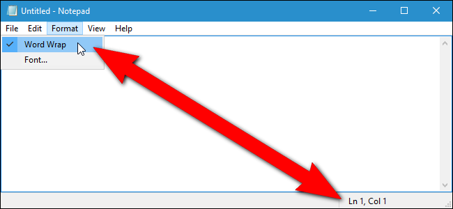 How to Enable the Status Bar and Word Wrap at the Same Time in Notepad