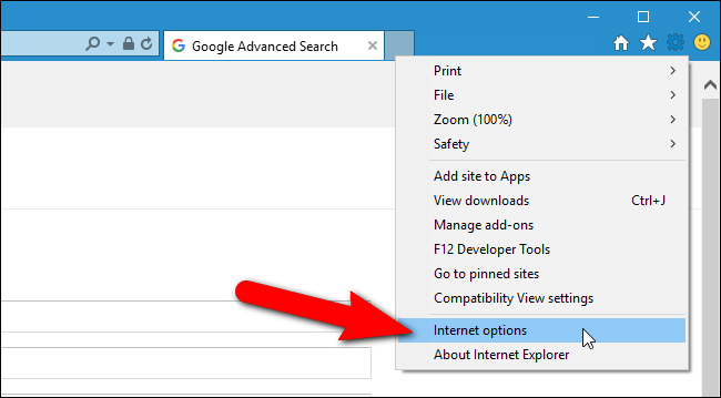 internet search settings