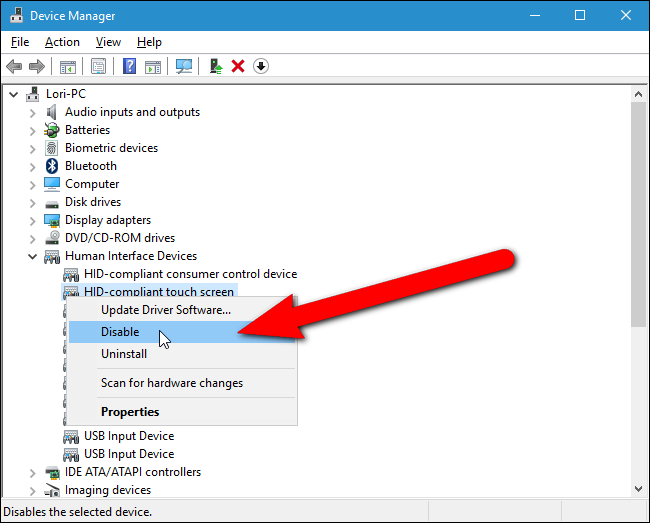 How to Enable or Disable Your Computer's Touch Screen in Windows 10
