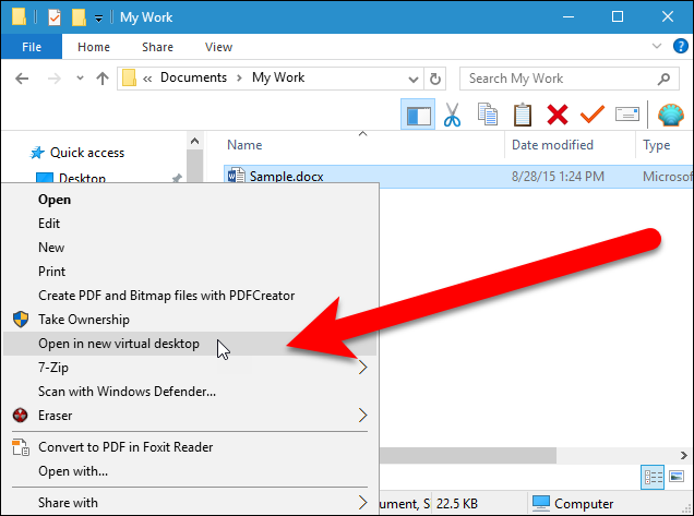 How to Open an App or File in a New Virtual Desktop on Windows 10