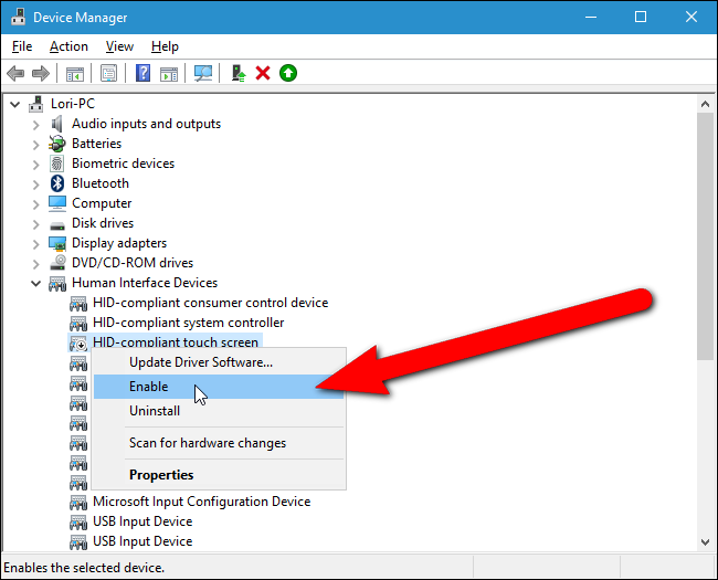 How to Enable or Disable Your Computer's Touch Screen in Windows 10