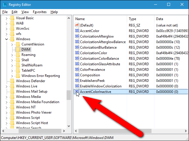 How to Add Color to Inactive Title Bars in Windows 10