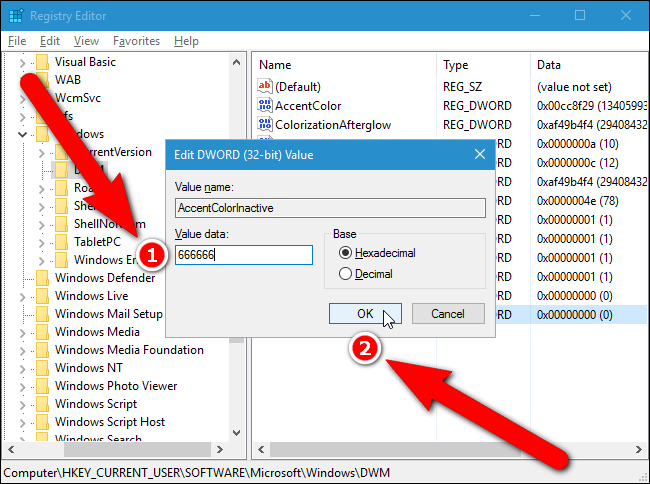How to Add Color to Inactive Title Bars in Windows 10