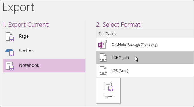 How to Export Your OneNote 2016 Notes to Different File Formats