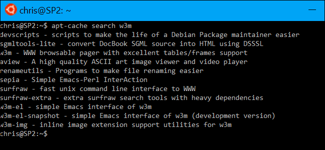 How to Install Linux Software in Windows 10's Ubuntu Bash Shell