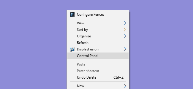 How to Add Control Panel to Windows' Context Menu