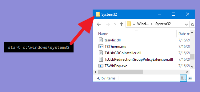 How to Open an Explorer Window from the Command Prompt's Current Directory