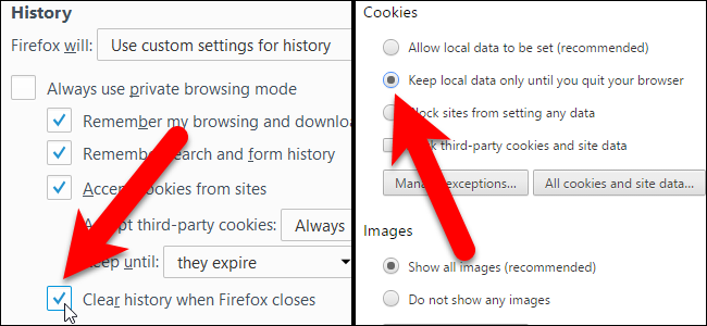 How to Automatically Clear Private Data When You Close Your Browser