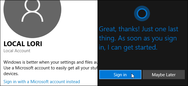 How to Use Cortana with a Local User Account in Windows 10