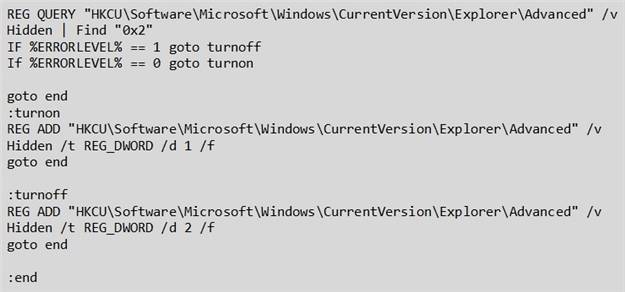 How Do You Show or Hide Windows Hidden Files with a Command Line Toggle?