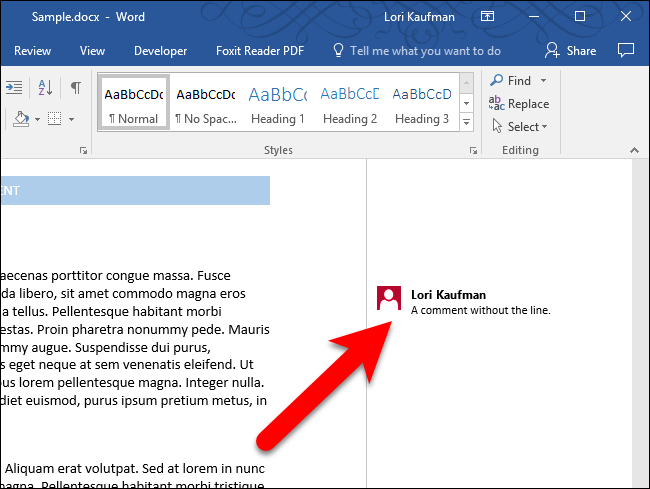 How to Always Show Comment Lines in Microsoft Word