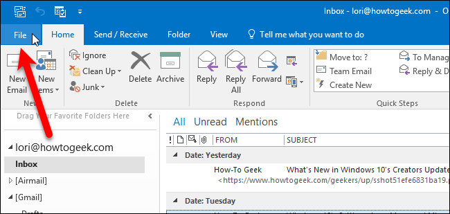 How to Change the Outlook Startup Folder