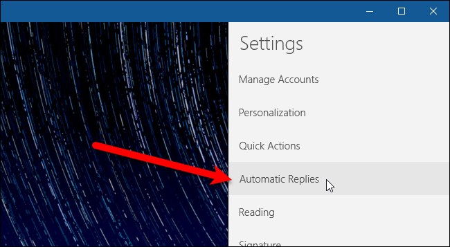 How to Set Up an Out of Office Reply in Windows 10 Mail