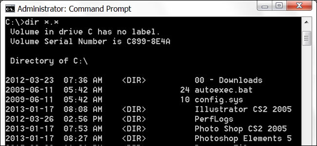 Why Does dir *.* List All Files and Folders?