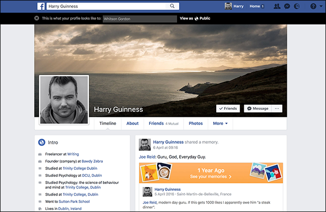 How to View Your Facebook Page as Someone Else