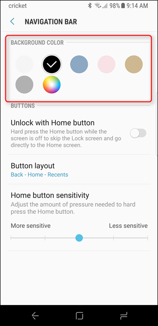 How to Customize the Bottom Navigation Bar on the Galaxy S8