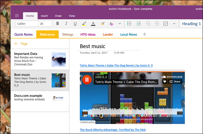 How to Embed Web Videos, Music, Documents, and More in OneNote