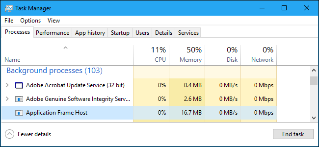 What Is "Application Frame Host" and Why Is It Running on My PC?