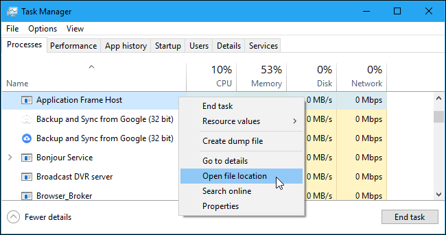 What Is "Application Frame Host" and Why Is It Running on My PC?