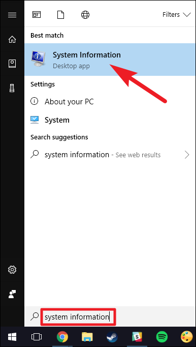 How to Open the System Information Panel on Windows 10 or 8