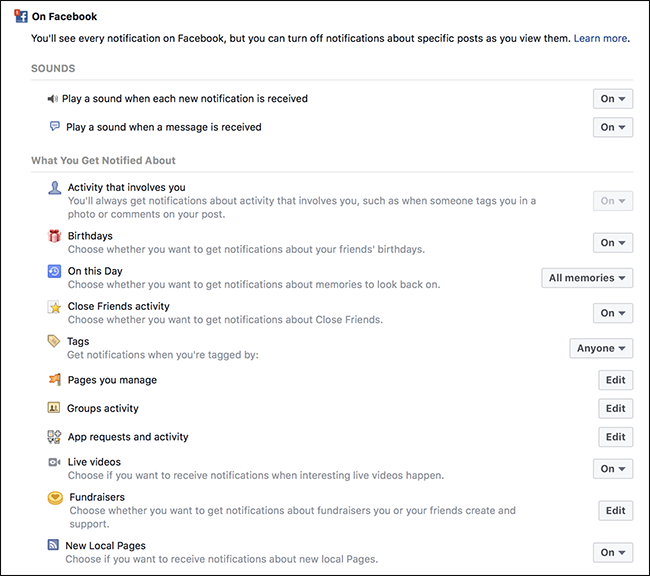 How to Disable and Customize Facebook’s Notifications, Texts, and Emails