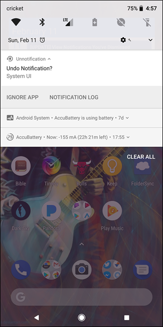 How to View Notifications You've Dismissed on Android
