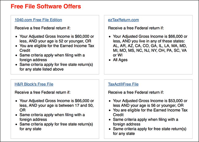 How to Get TurboTax or H&R Block for Free with IRS Free File