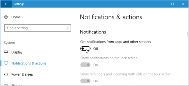 How to Disable Notifications on Windows 10