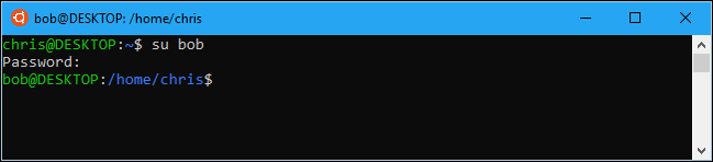 How to Change Your User Account in Windows 10's Ubuntu Bash Shell