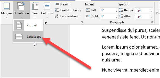 How to Create a Landscape Page in a Portrait-Oriented Word Document