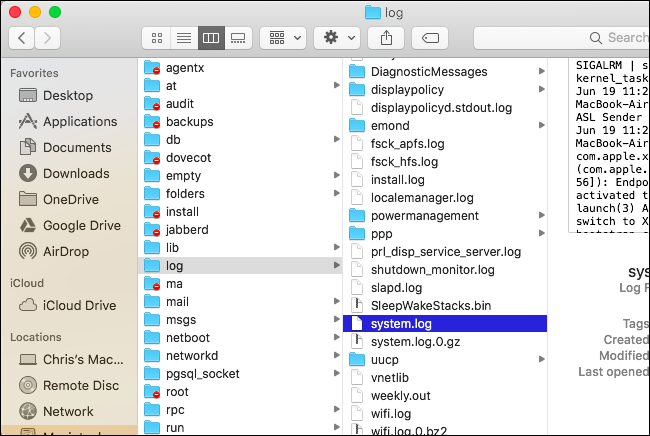 How to View the System Log on a Mac