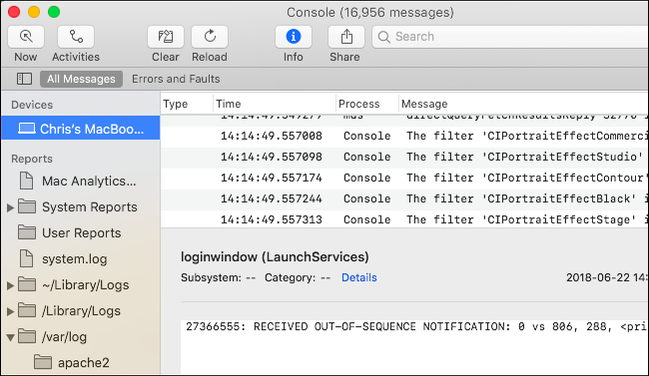 How to View the System Log on a Mac