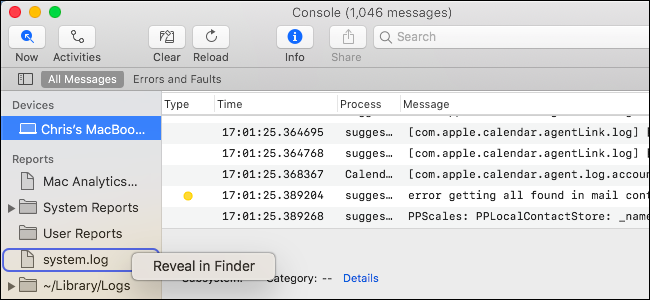 How to View the System Log on a Mac