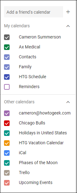 How to Juggle Multiple Google Calendars